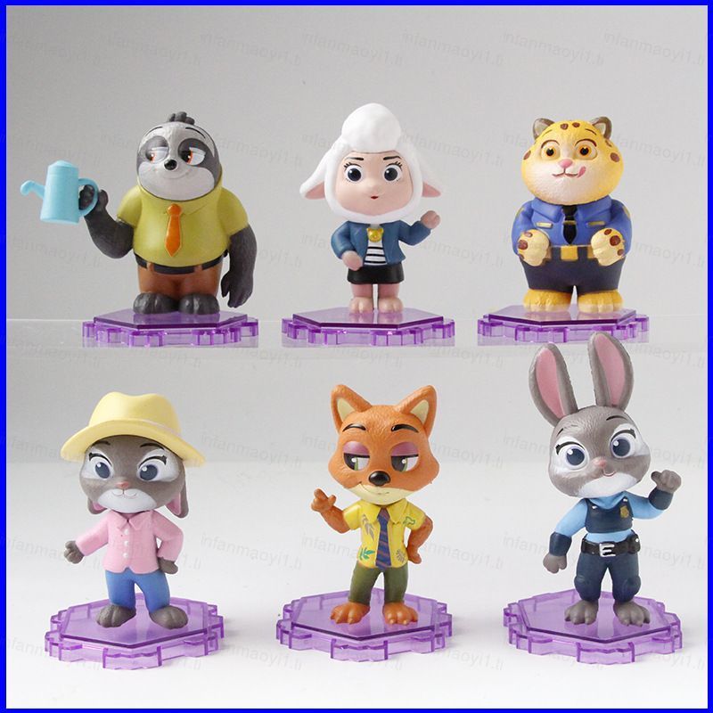 LF1 Zootopia 2 Nick Wilde Judy Hopps Cute Standing Action Figure ...