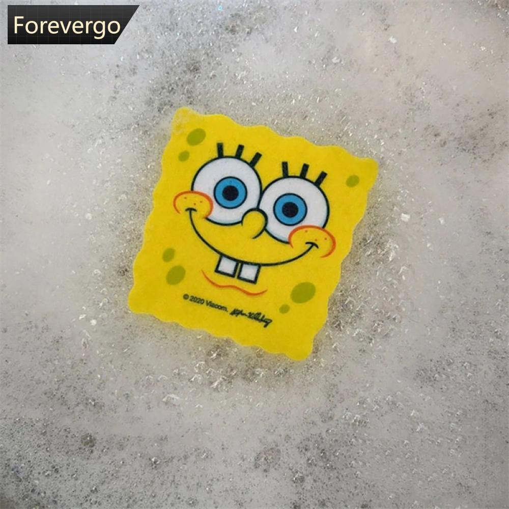 FOREVERGO Cute Cartoon Dish Wash Sponge SpongeBob Shape Dishwashing ...