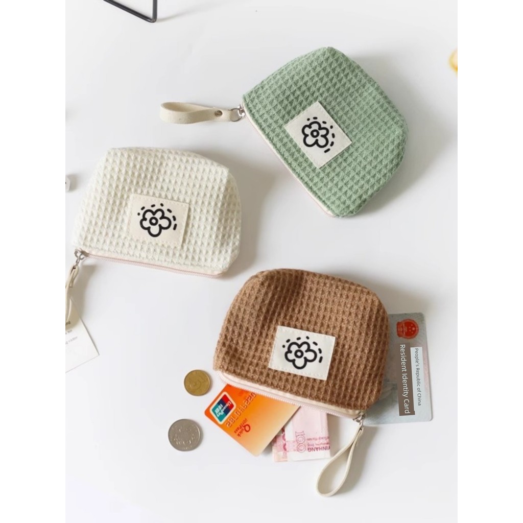 wallet woman wallet Japanese Cute Simple Waffle Coin Purse Female Small ...