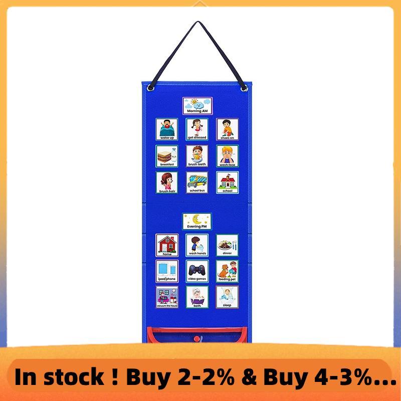 Visual Schedule for Kids Daily Routine Chart Calendar Pocket Felt ...