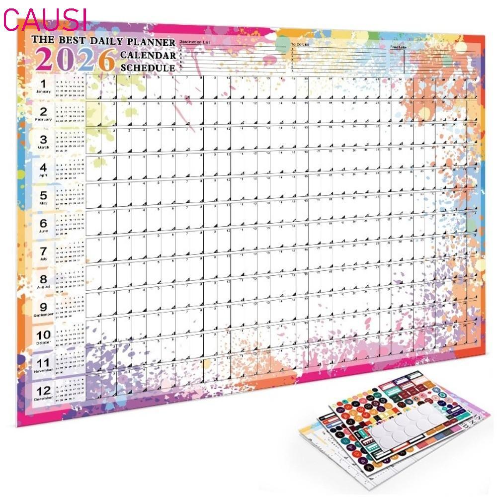 CAUSI Wall Hanging Calendar, Agenda Organizer 2026 Calendar Planner ...
