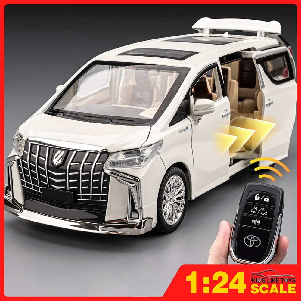 KLT 1:24 Toyota Alphard Remote Control Electric Door Diecast Model Car ...