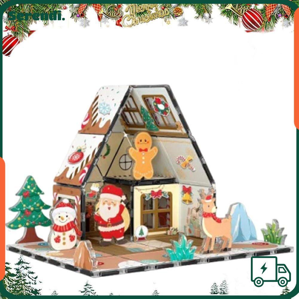 SERENDI Gingerbread House Building Set, DIY Christmas Theme Holiday ...