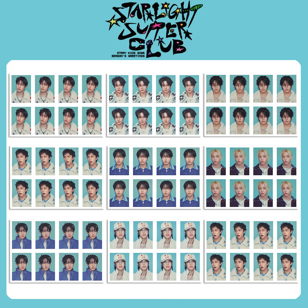 KPOP STRAY KIDS 2026 SEASON GREETINGS 1-inch ID photo STARLIGHT ...