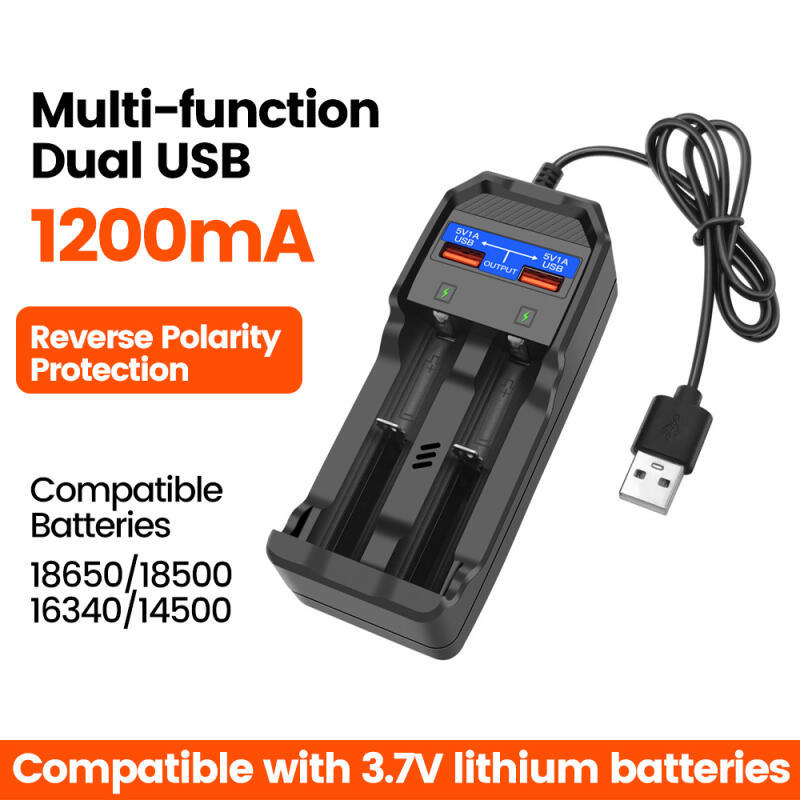 Smart LCD Display Battery Charger USB - For 18650 18350 18500 16340 Li ...