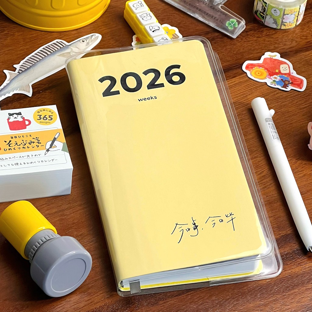 planner 2026 planner New 2026 Cream Yellow A6 Handbook Schedule Book ...