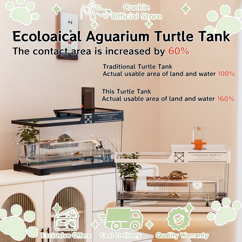 Turtle Tank Desktop Turtle Aquarium Turtle Filter Aquarium Tank Turtle ...