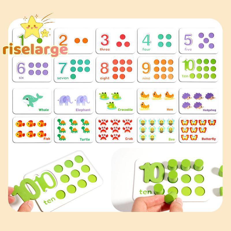 [RiseLargeS] Montessori Arithmetic Math Toy Set, Toddler Wooden ...