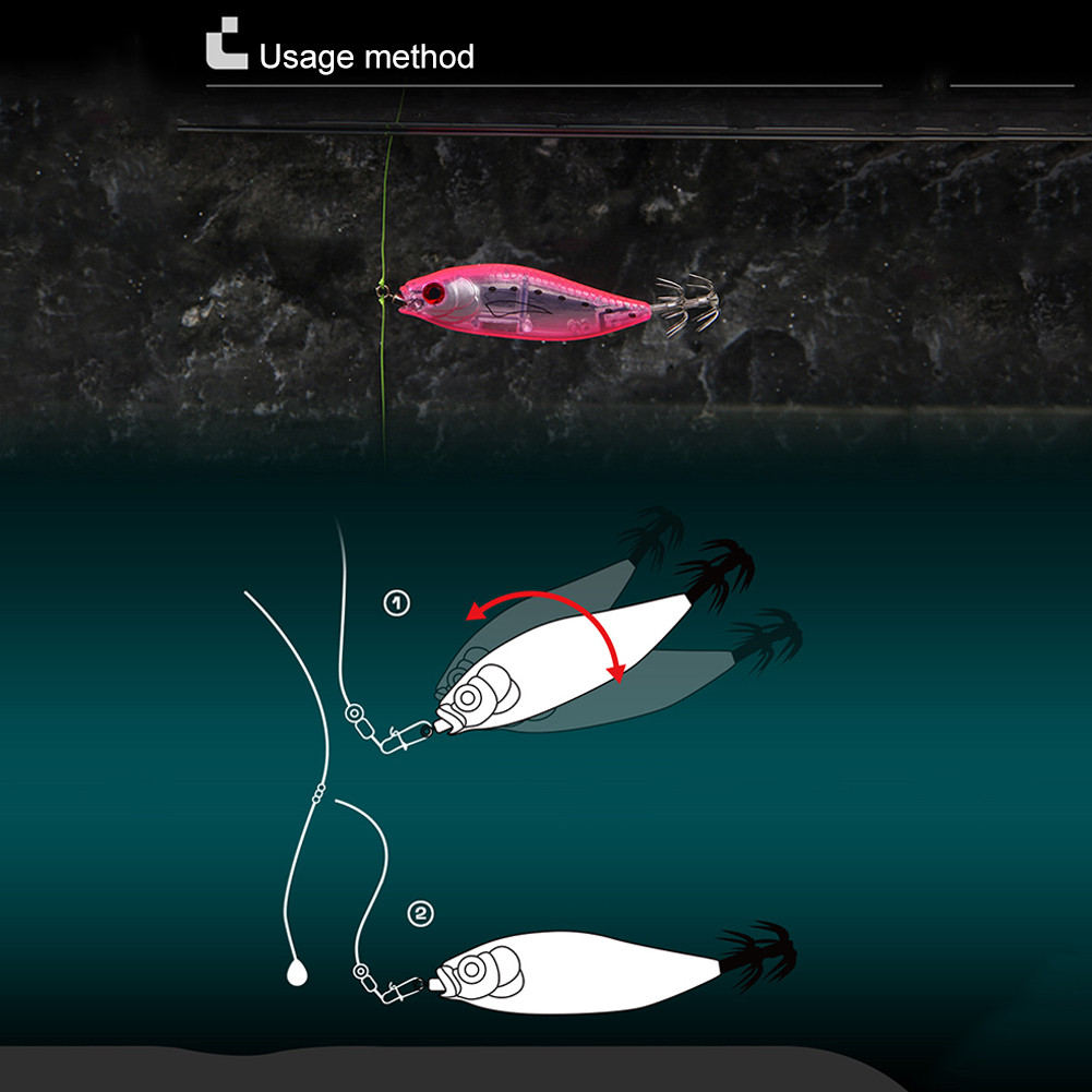 Squid Bait UV Squid Jig Artificial Bait Sea Fishing Lure Fishing Bait ...