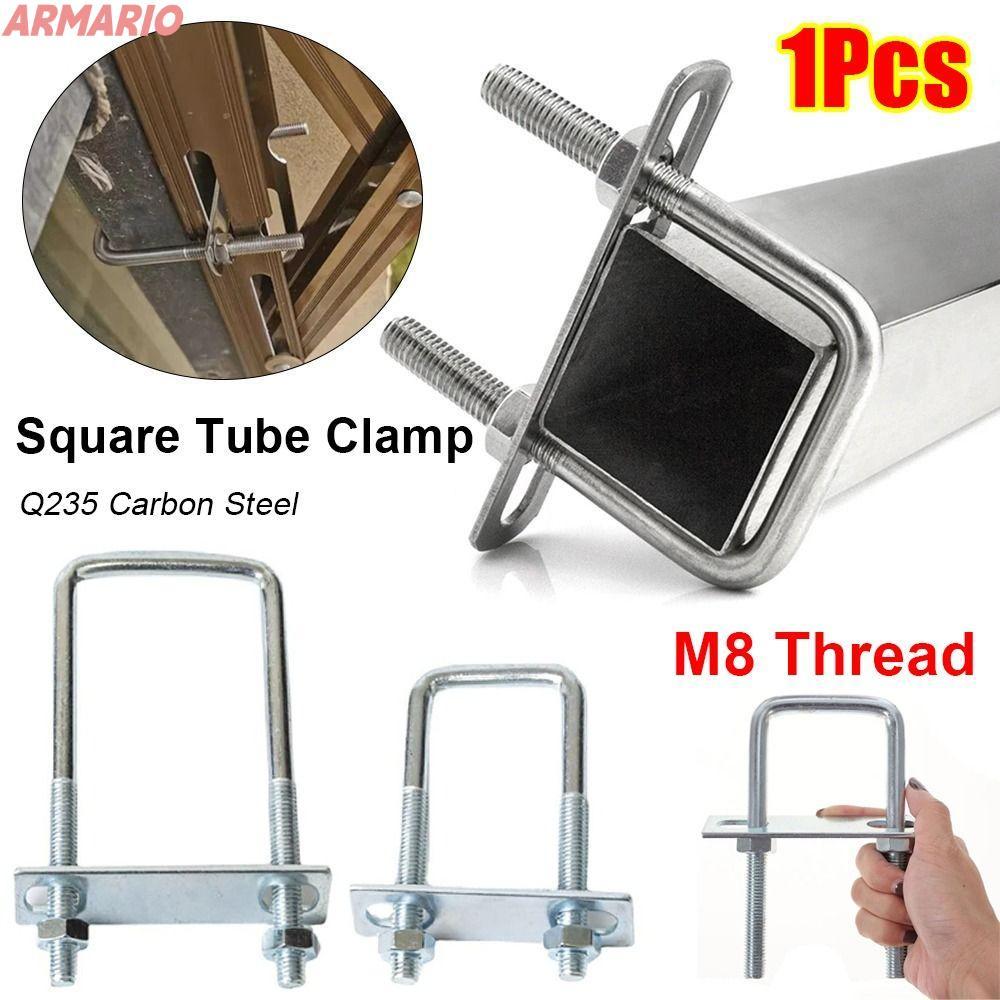 ARMARIO 1Pcs Pipe U-clamp, With Baffle Galvanized Q235 Carbon Steel M8 ...