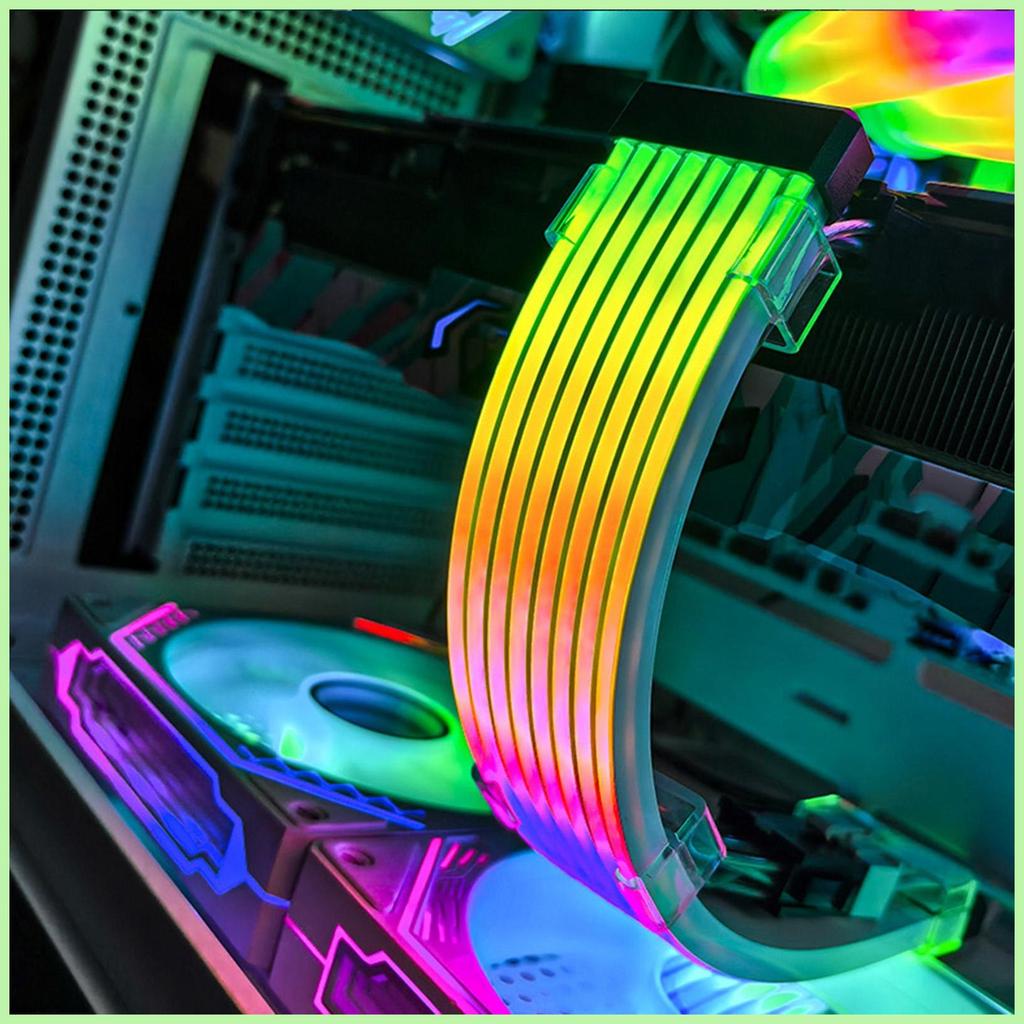 RGB LED Strip 24-Pin Neon Silicone Cable ARGB LED Strips for PSU Cables ...
