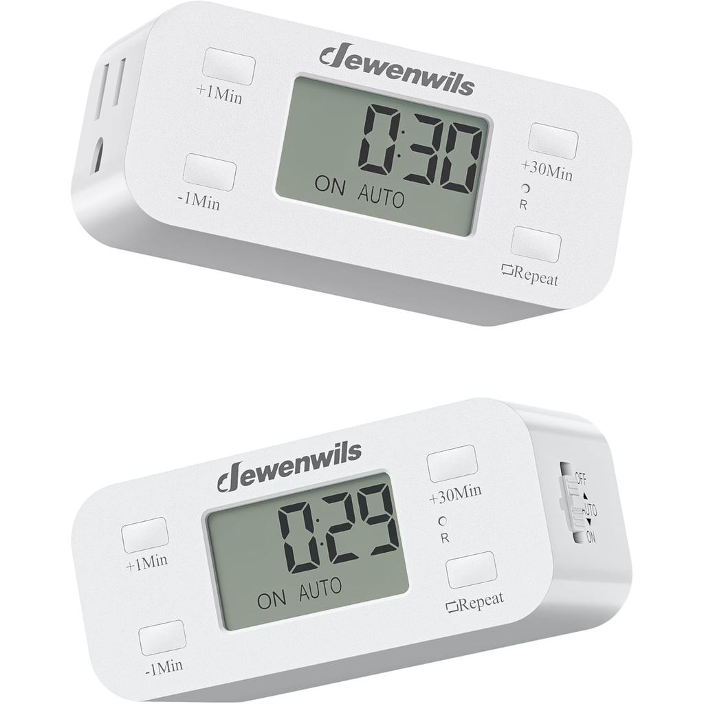 DEWENWILS Indoor Countdown Timer Outlet, Digital Timers for Electrical ...