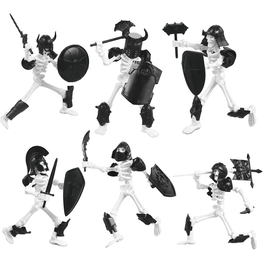 6 Pack T13 Action Figure Set, Skeleton Action Figure Mini Skeletons for ...