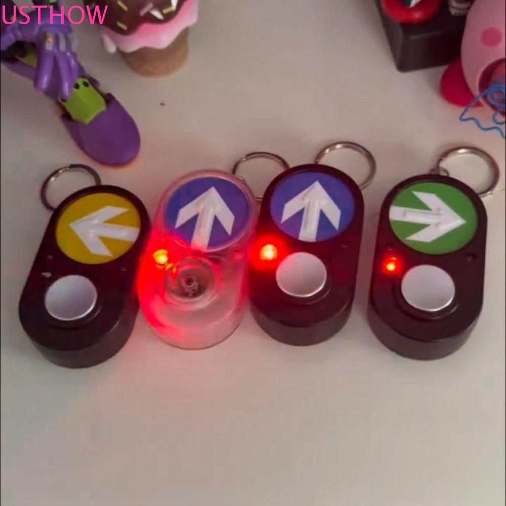 USTHOW Press To Make Sound Keychain, Handheld Commemorative Sidewalk ...