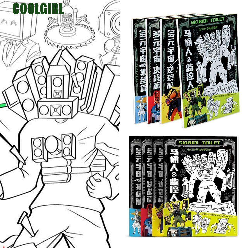 COOLGIRL Manga Sketching Tutorial, Skibidi Toilet Tracing Anime Hand ...