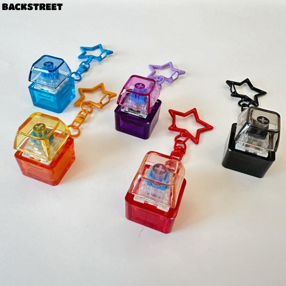 BACKSTREET Finger Keyboard Caps, With Light Keys Button Fidget Keychain ...