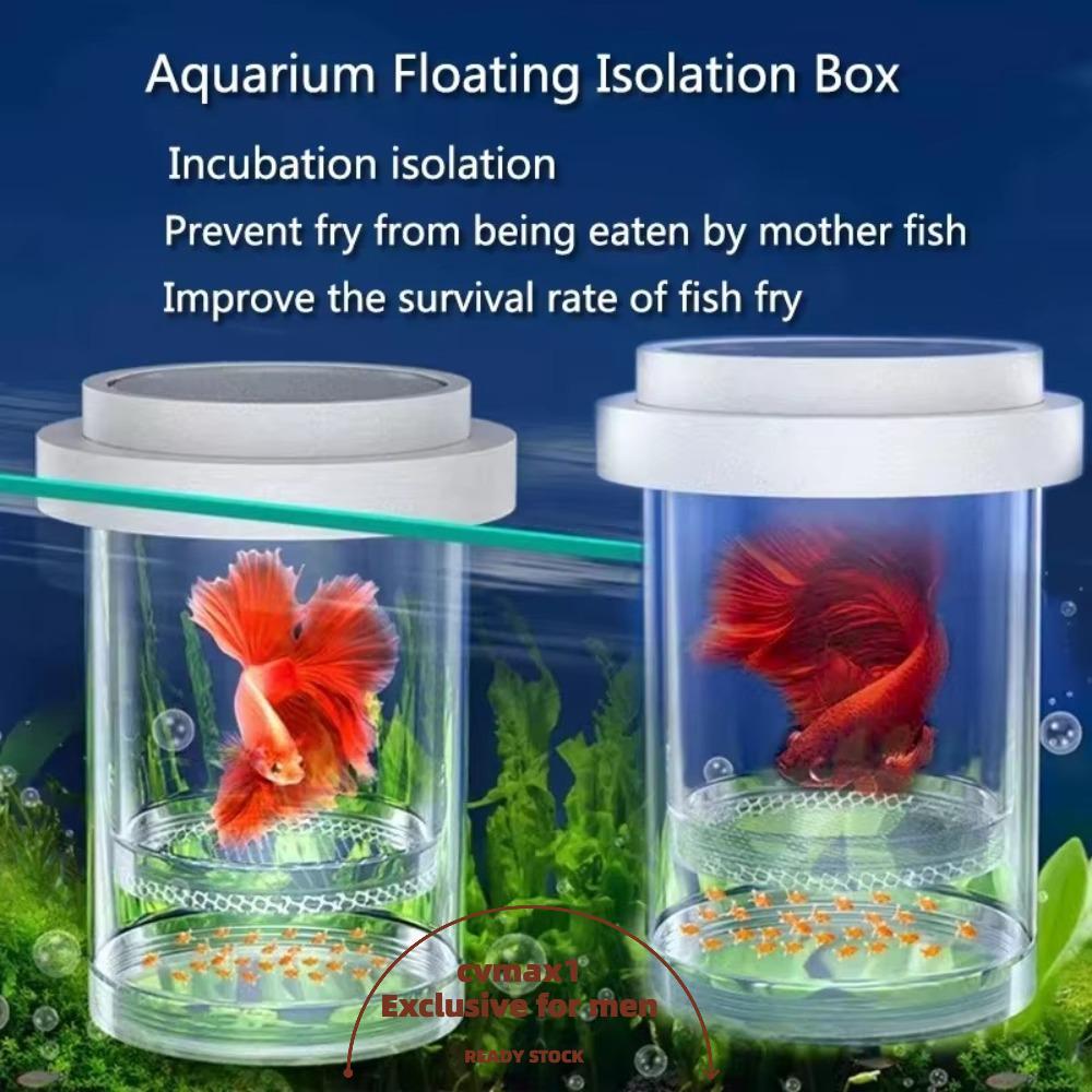 CYMX Aquarium Breeder Box, Detachable Transparent Floating Hatching Box ...