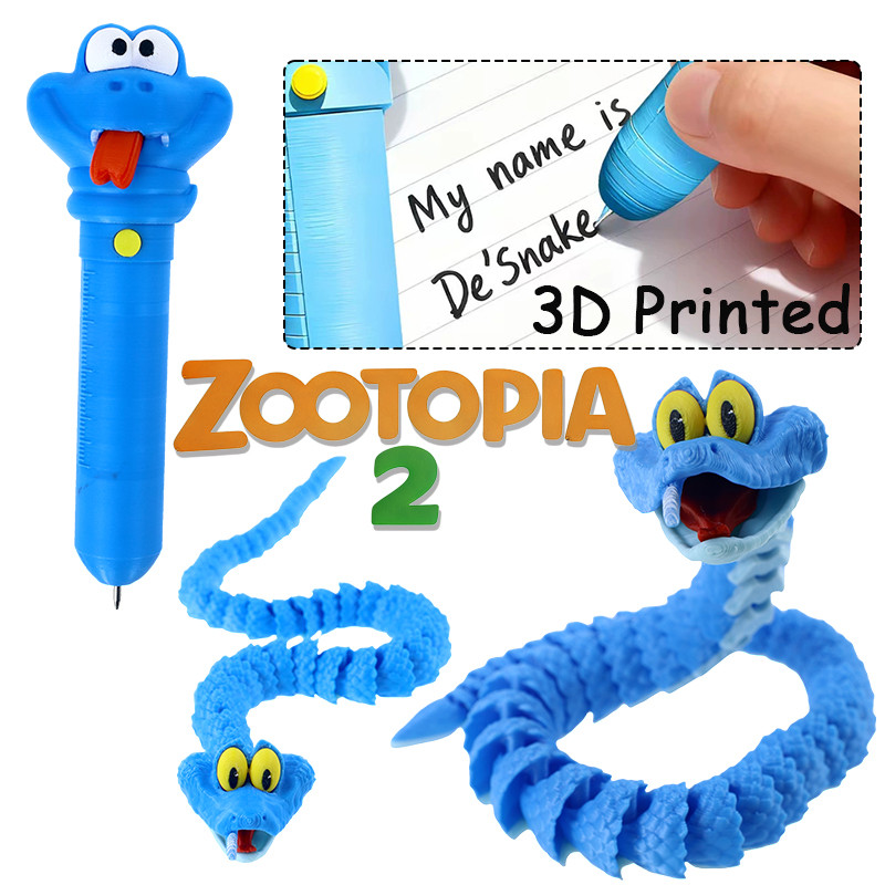 Zootopia 2 Creative Gary De'Snake Pen 3D Printed Gary Snake Action ...
