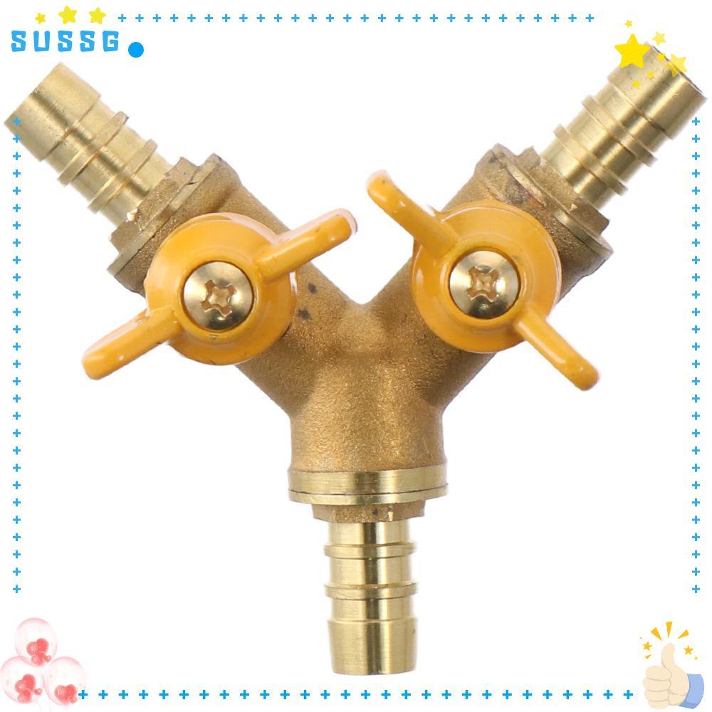 SUSSG Y Shaped Valve, Brass 11mm Hose Barb Shut Ball Valve, Durable 3 ...