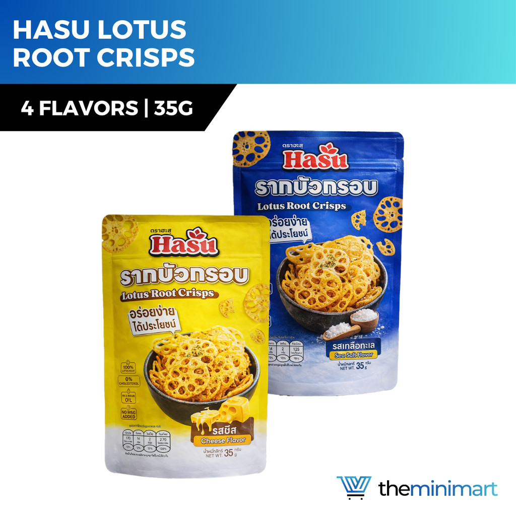 Hasu Lotus Root Crisps 35g – Crunchy Flavourful Vegan Snack No MSG BBQ ...