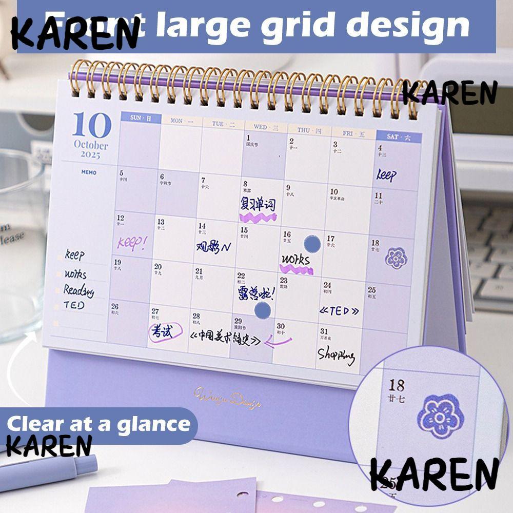 KARENGOODS Desktop Paper Calendar, 2026 Yearly Planner Scheduler ...