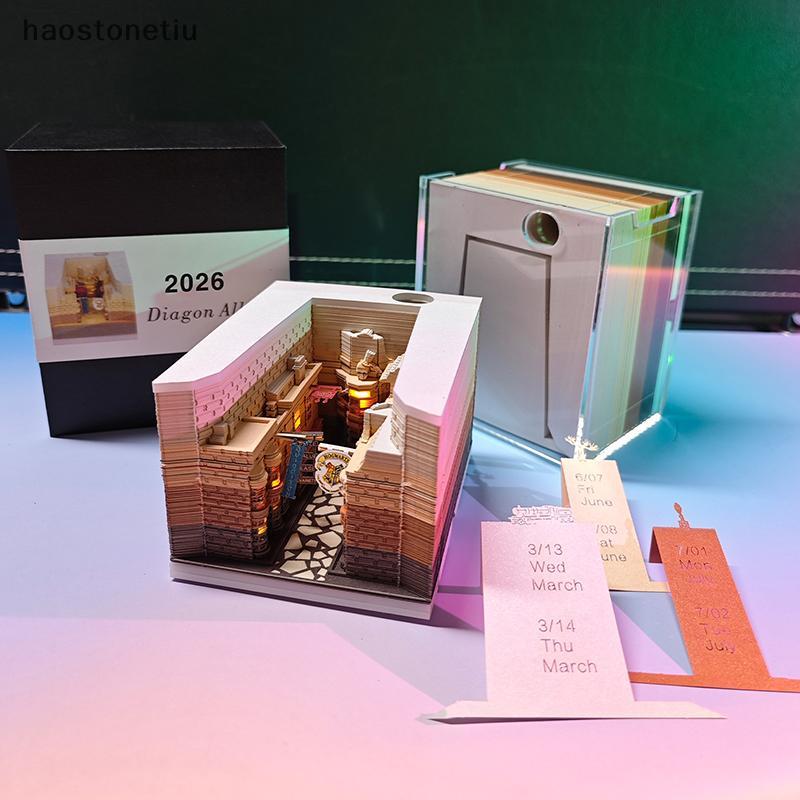 TIU Time Piece Calendar 2026 Desk Calendar With LED Light 3D Tear-away ...