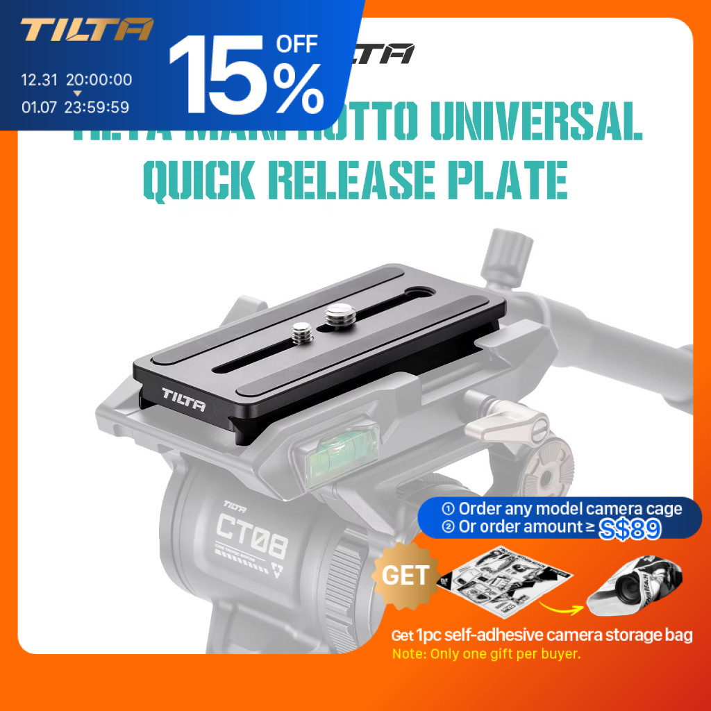 TILTA TA-UQRP-MF Manfrotto Universal Quick Release Plate - Black Quick ...