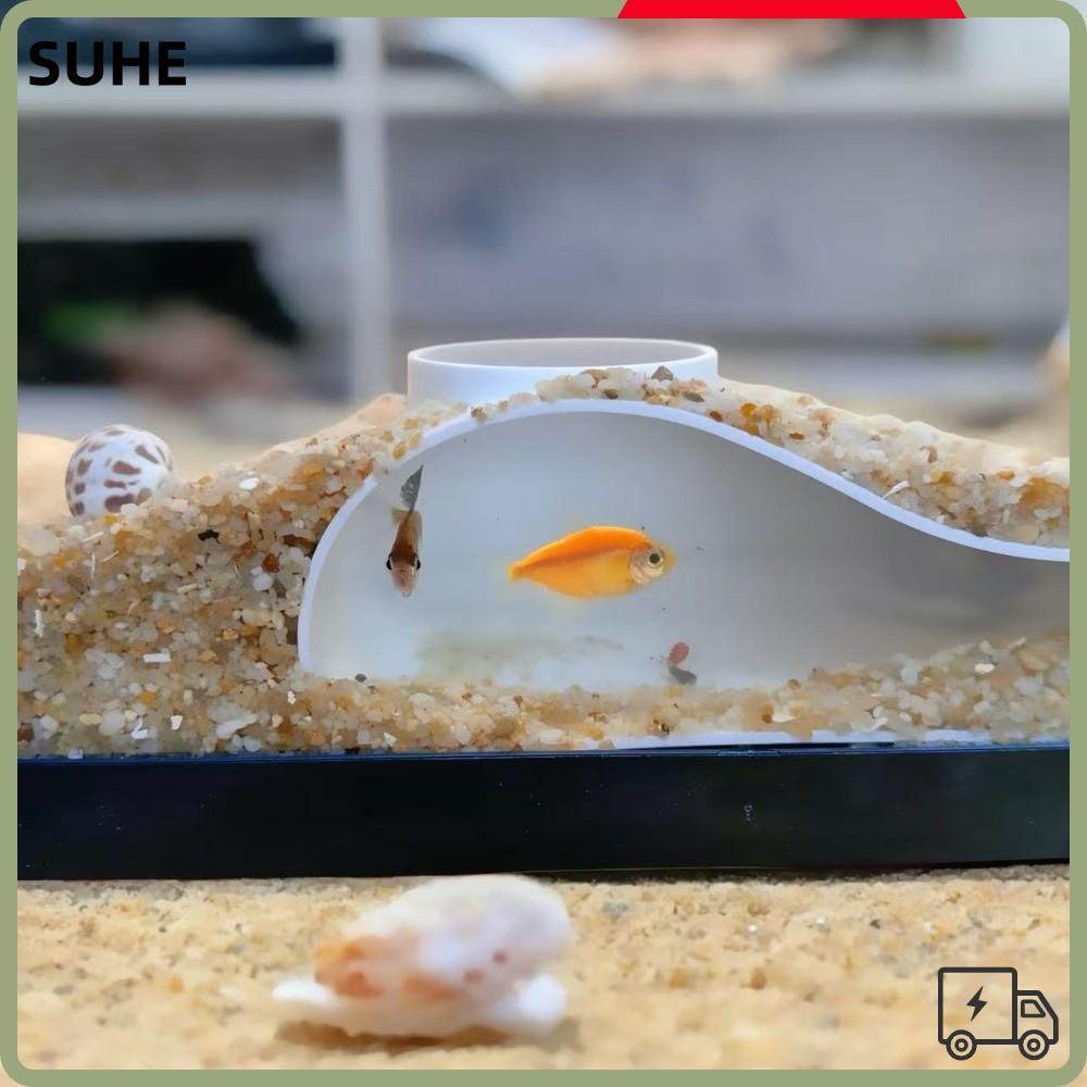 SUHE Aquarium Underground Tunnel Cave, Multifunctional Fish Tank ...