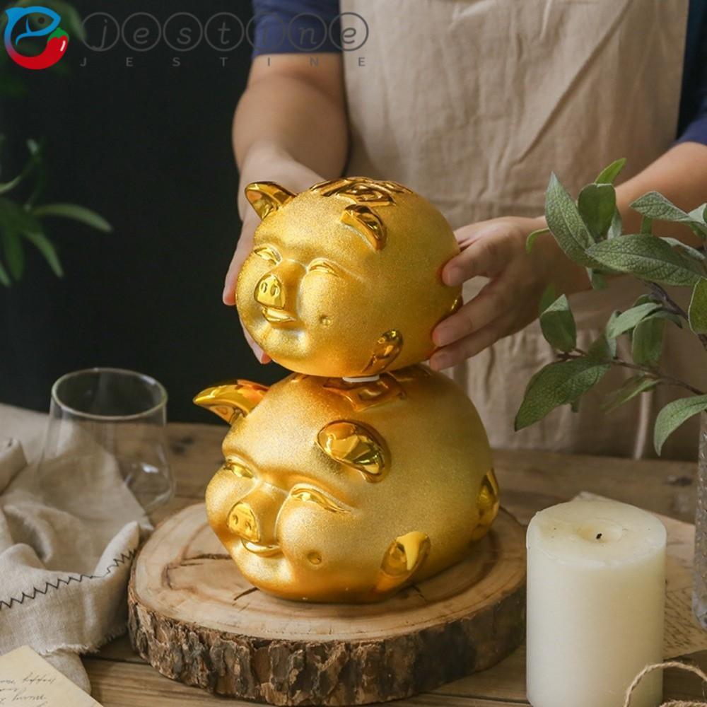 JESTINE Ceramic Piggy Money Bank, Pig Mascots Ceramic Savings Money ...