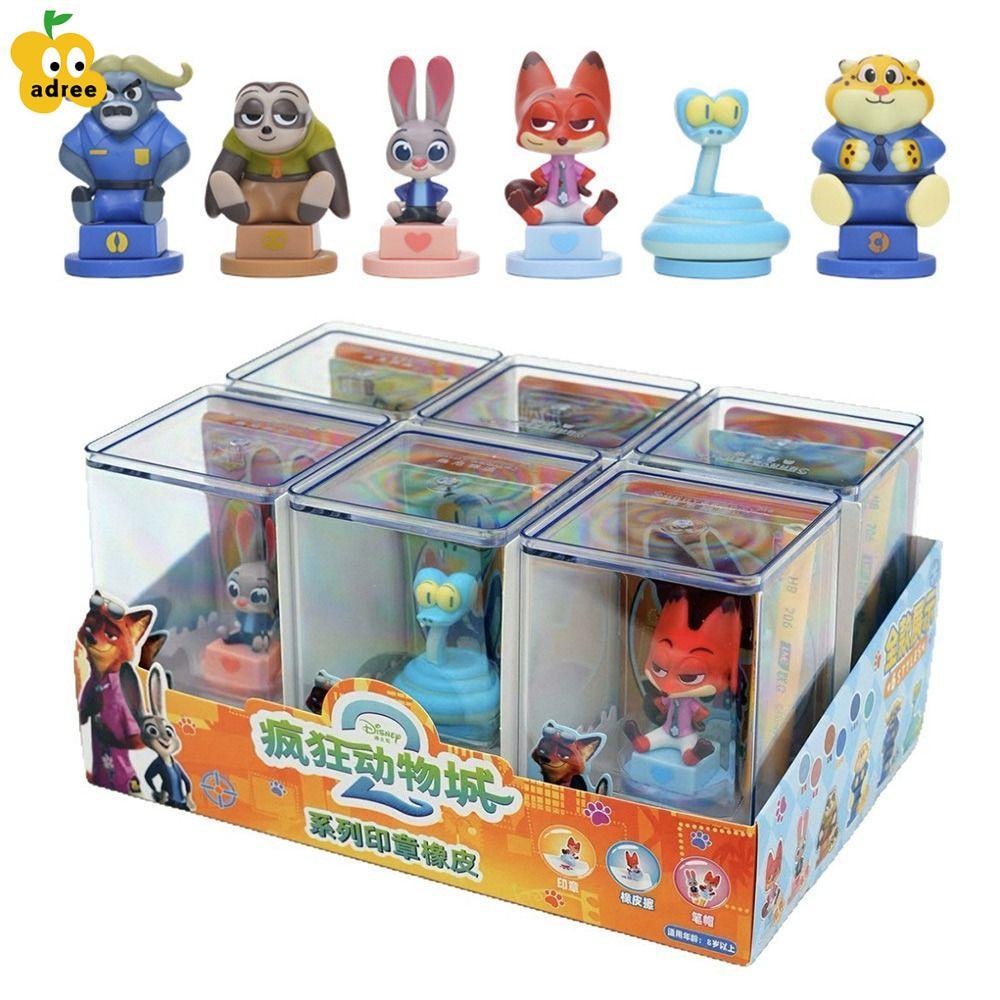 ADREE Zootopia Stamp Eraser Series, Cartoon Eraser Mini Disney Zootopia ...