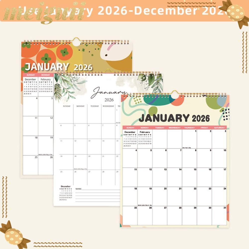 MEIGUII Daily Planner Calendar, Foldable Study 2026 Wall Calendar ...