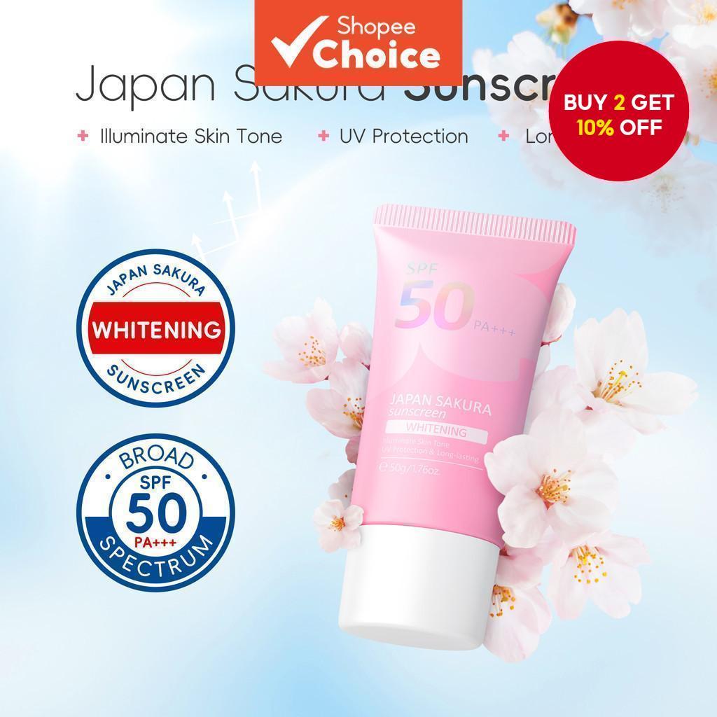 LAIKOU Japan Sakura Whitening Face Sunscreen UV Rays Protection Radiant ...