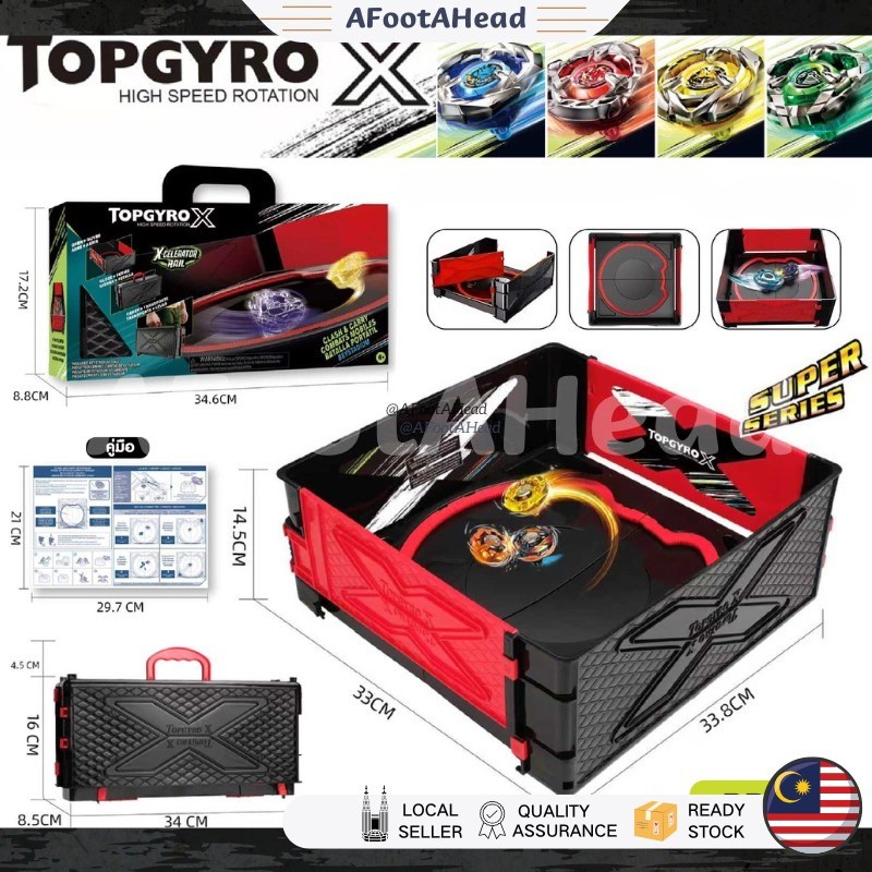 Arena Bey Super X Stadium X-11 Foldable Field Beyblade Gyro Combot Box ...