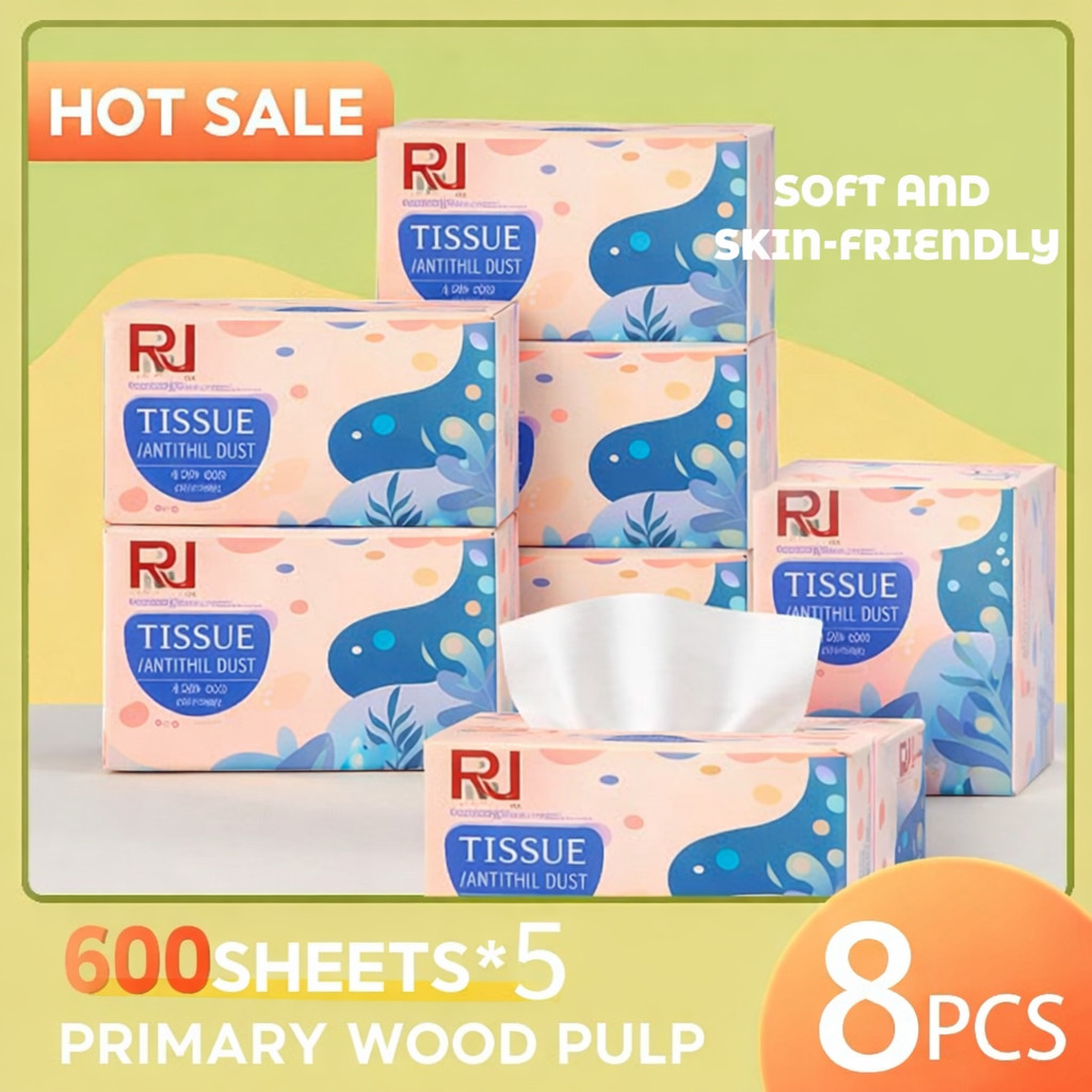 600-Sheet Comfort Toilet & Facial Tissues Ultra Thick 5-Ply Deluxe Made ...