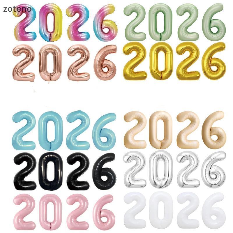 [zoteno] 2026 Number Foil Balloons Happy New Year Eve Party Decoration ...