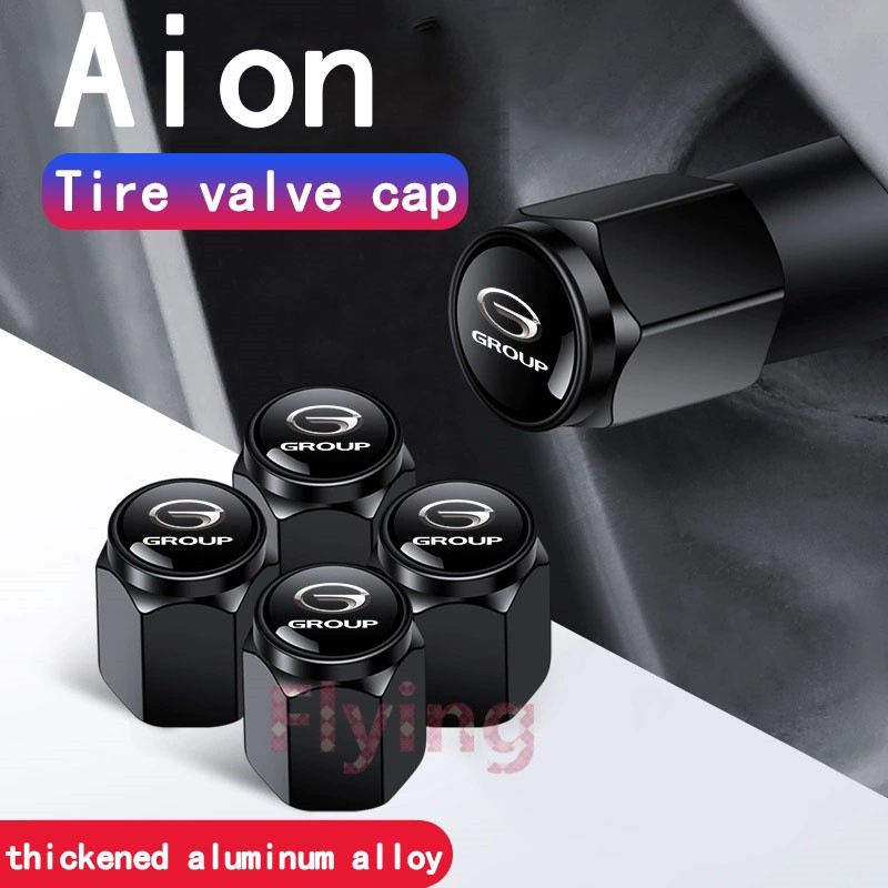 Aion Y PLUS 5Pcs Car Tire Valve Stems Cap Aluminum Tire Wheel Stem Air ...