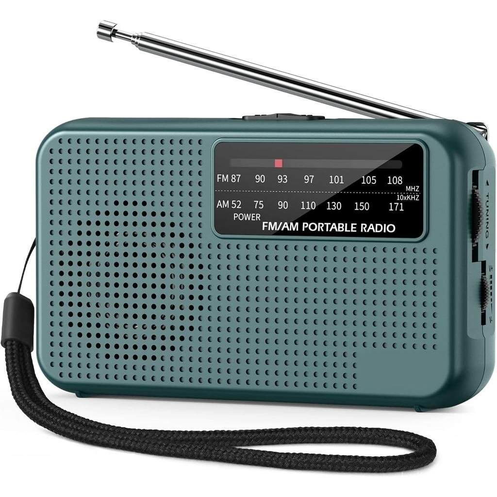 Mini Radio AM FM, Battery Operated Radio with Lanyard, Excellent ...