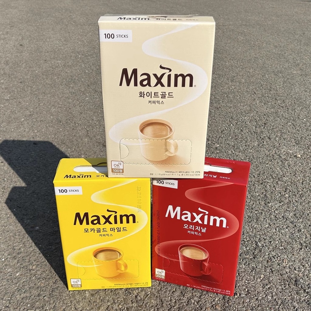Korea Huang Maixin refreshing maxim original flavor Mocha Yellow Red ...