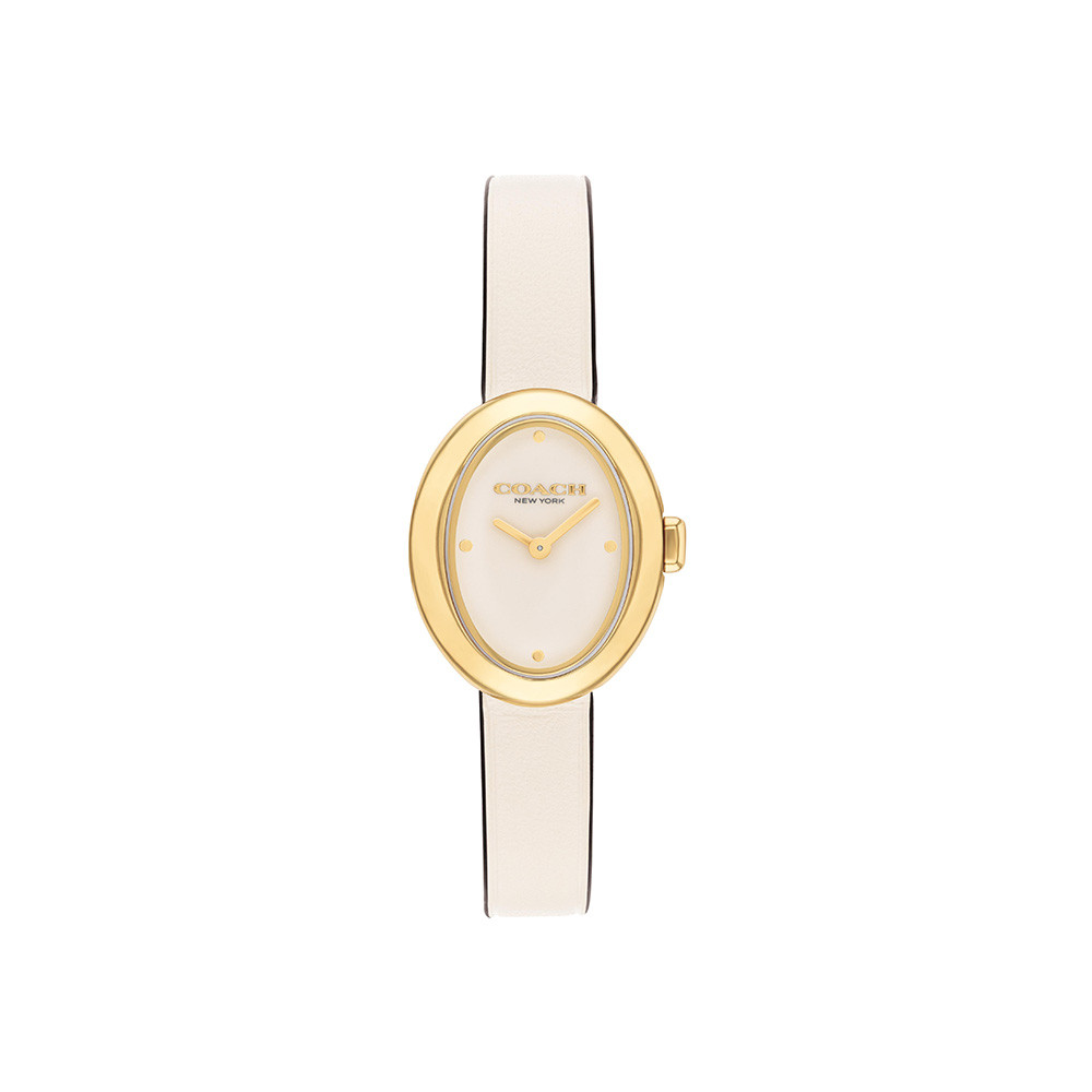 Coach Sammy Women's Watch Chalk Calfskin Strap - Chalk Dial 14504422 ...