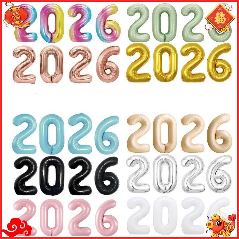 [Loveshoping1] 2026 Number Foil Balloons Happy New Year Eve Party ...