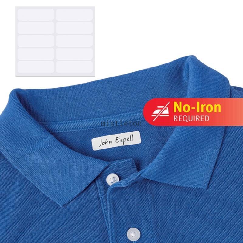 MIS 50Count Customizable Fabric Stickers No-Iron Clothing Labels for ...