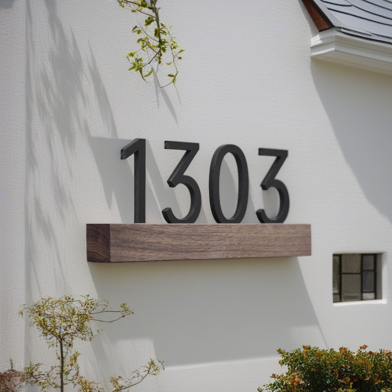 Singapore Family Door Number Signage Hdb Solid Wood Material house ...