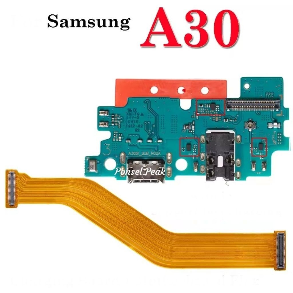 Samsung A30 charging connector Board + Original Samsung A30 Flexible ...