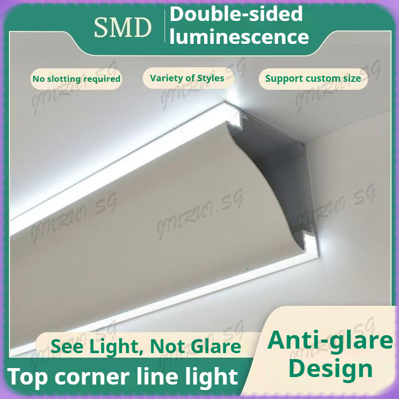 Aluminum Alloy LED Corner Strip Light Double-Sided Emitting Ceiling ...