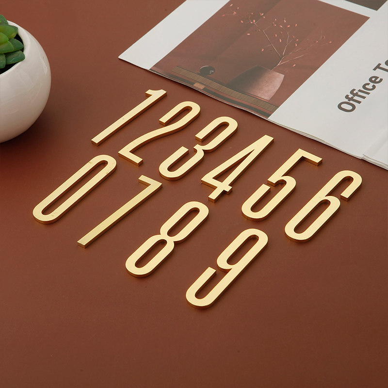 Golden 3dHouse Number Plate housewarming gift Door Number Signage home ...