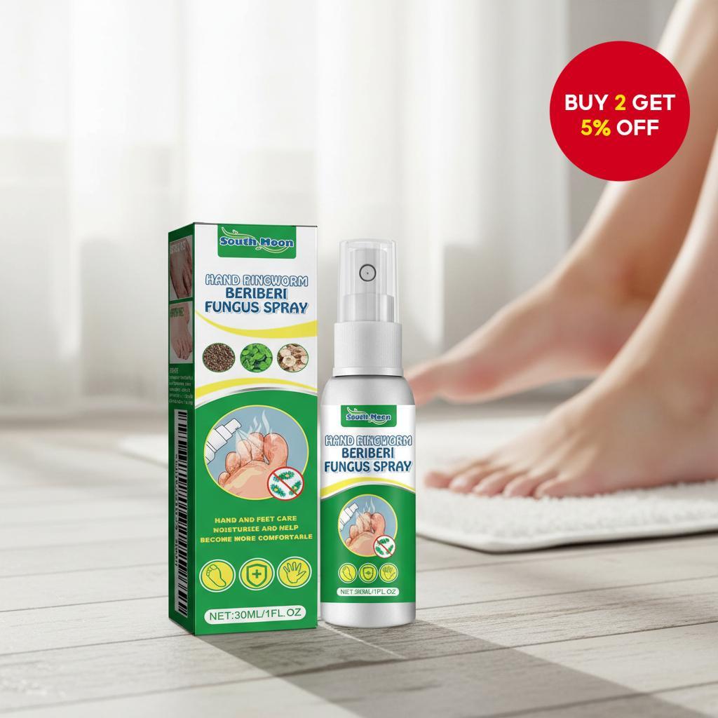 Hand and Foot Ringworm Beriberi Fungus Spray (30ML) - Antifungal, Odor ...