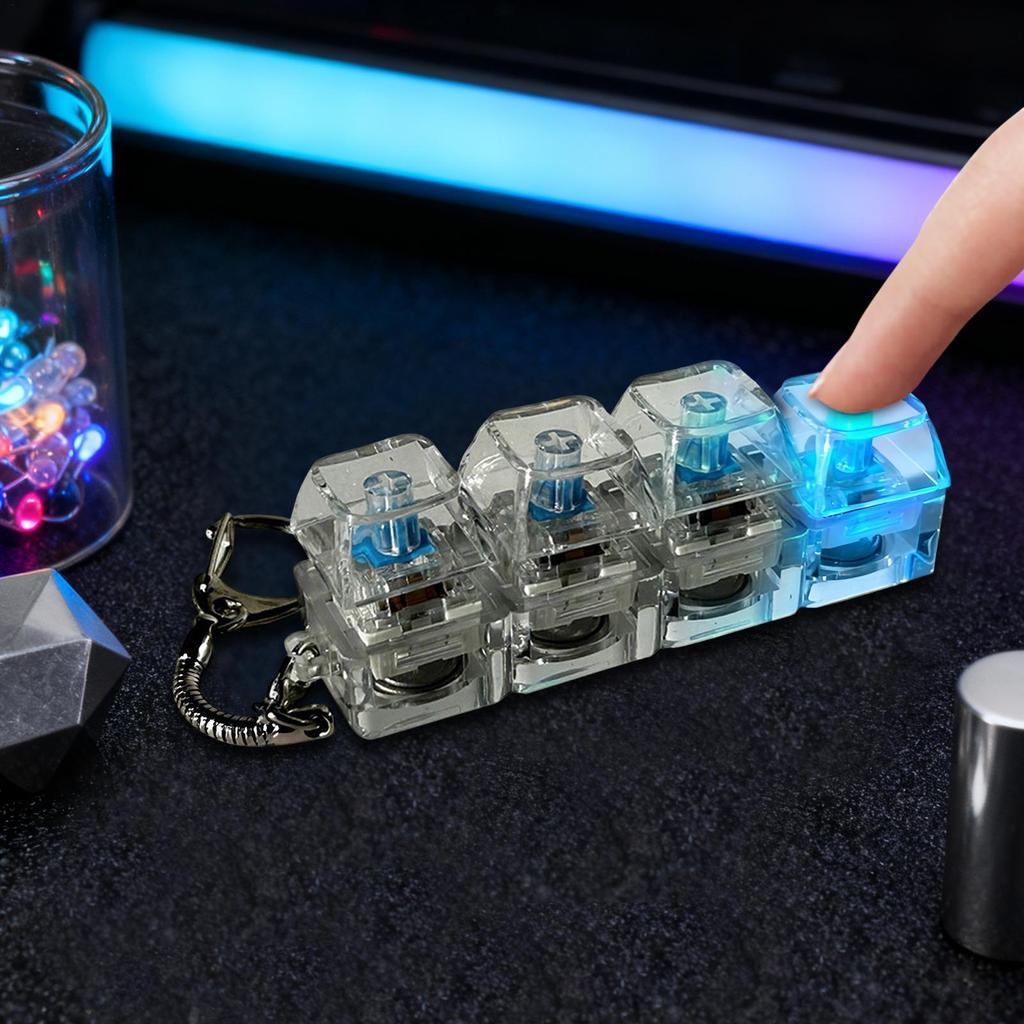 Keyboard Clicker Fidget Transparent Portable Clicker Fidget Toy ...
