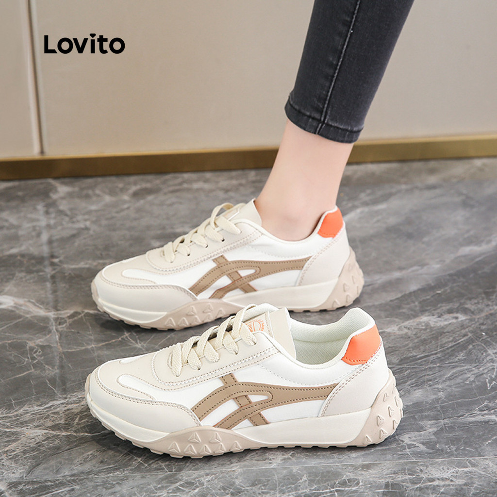 Lovito Sporty Plain Colorblock Commute Ultra Light Walking Shoes ...