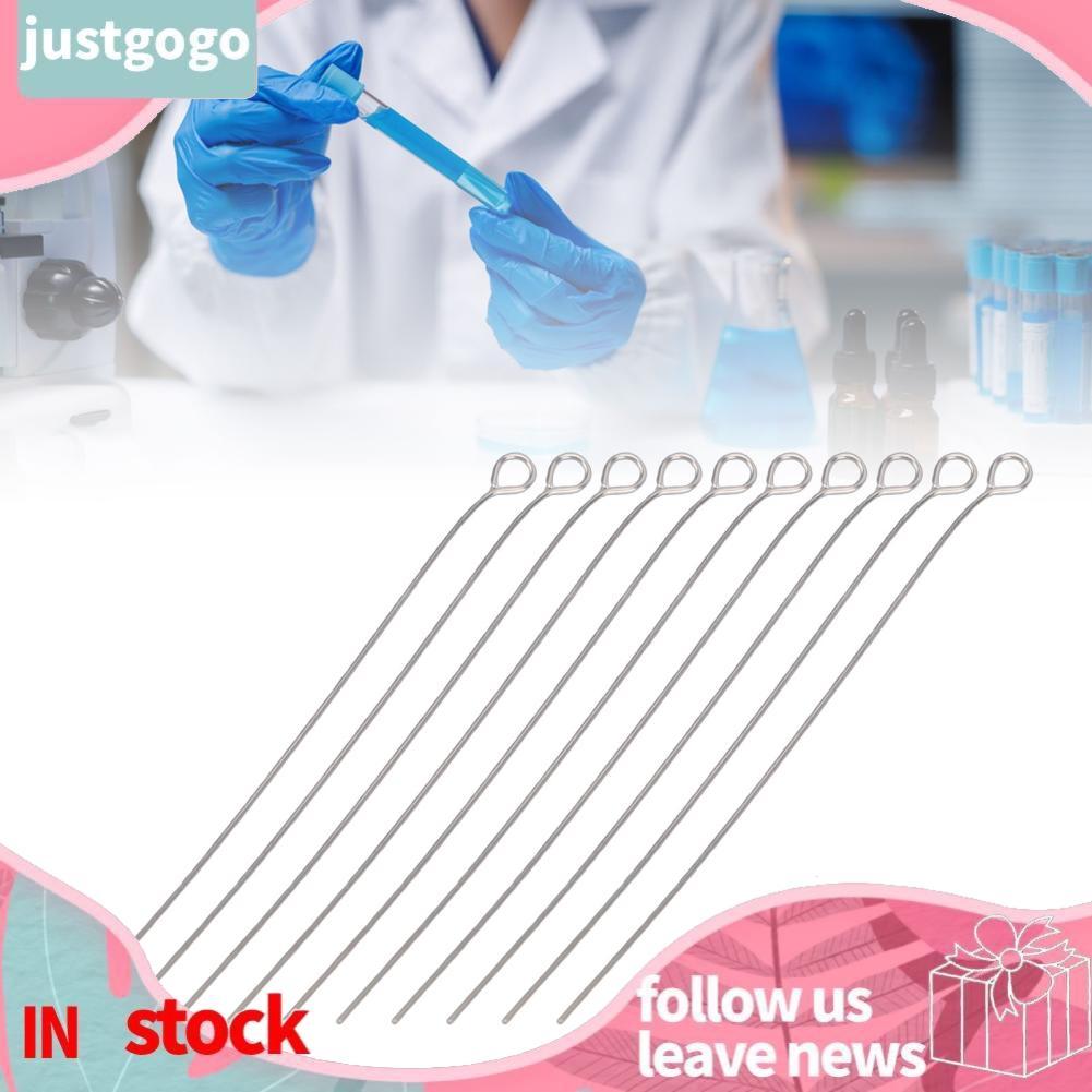 justgogo HEEPDD 10Pcs Reusable Inoculating Loops 2mm Stainless Steel ...