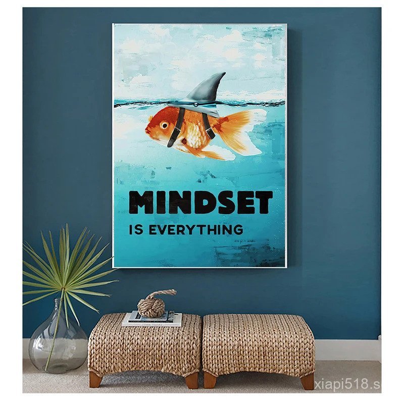 Home Decor Mindset Is Everything Shark Fish Pictures Motivational ...